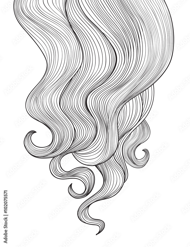 Hair background. Beauty hairstyle salon poster. Stock Illustration ...