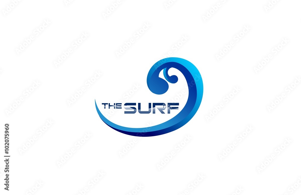 Surfer Wave Logo