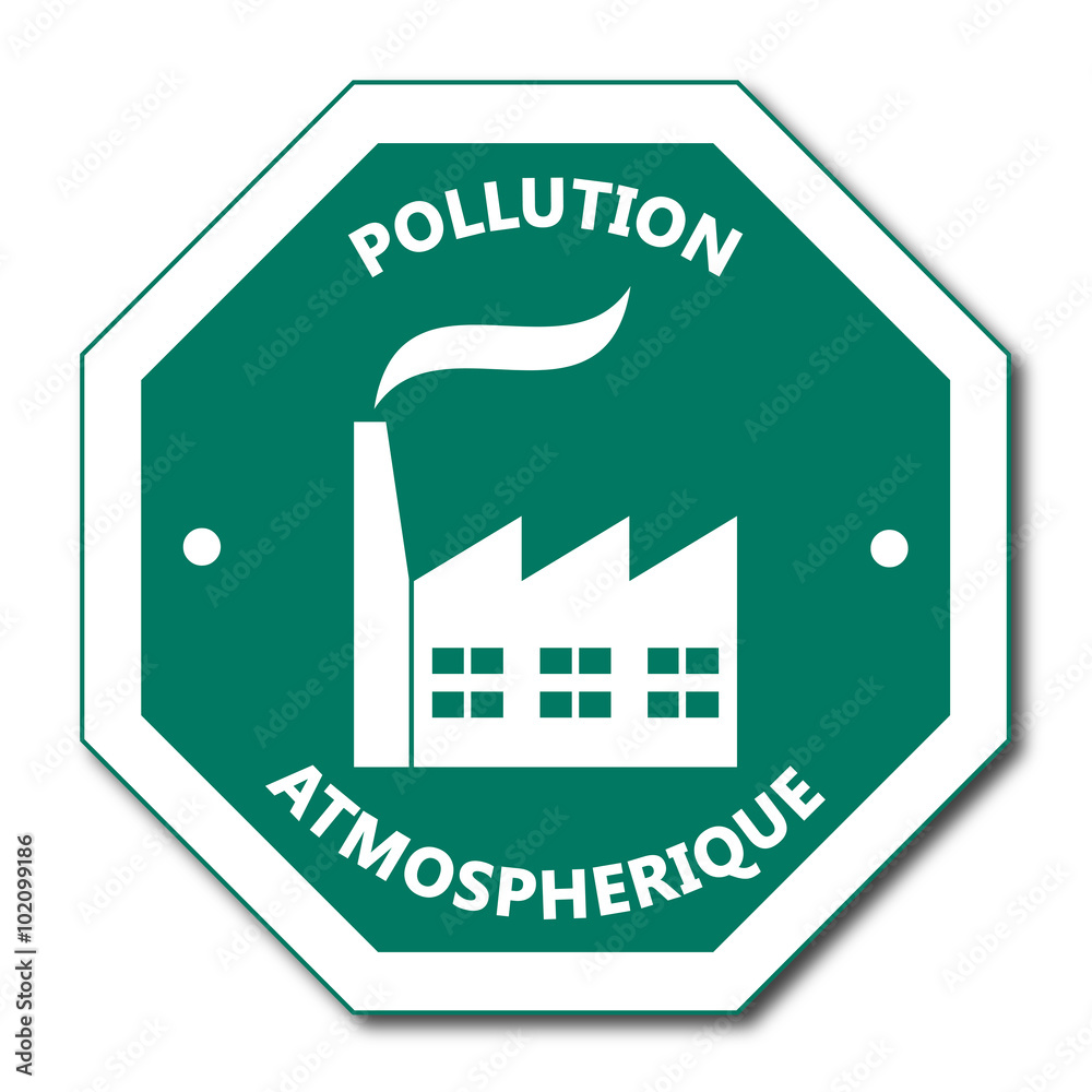 Logo pollution atmosphérique. Stock Vector | Adobe Stock