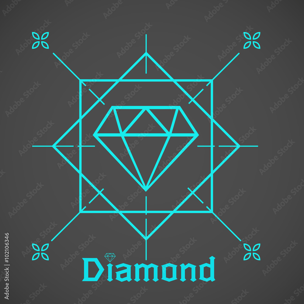 Vintage Diamond Illustration