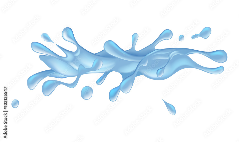 Cartoon Water Splash Stock Vector | Adobe Stock