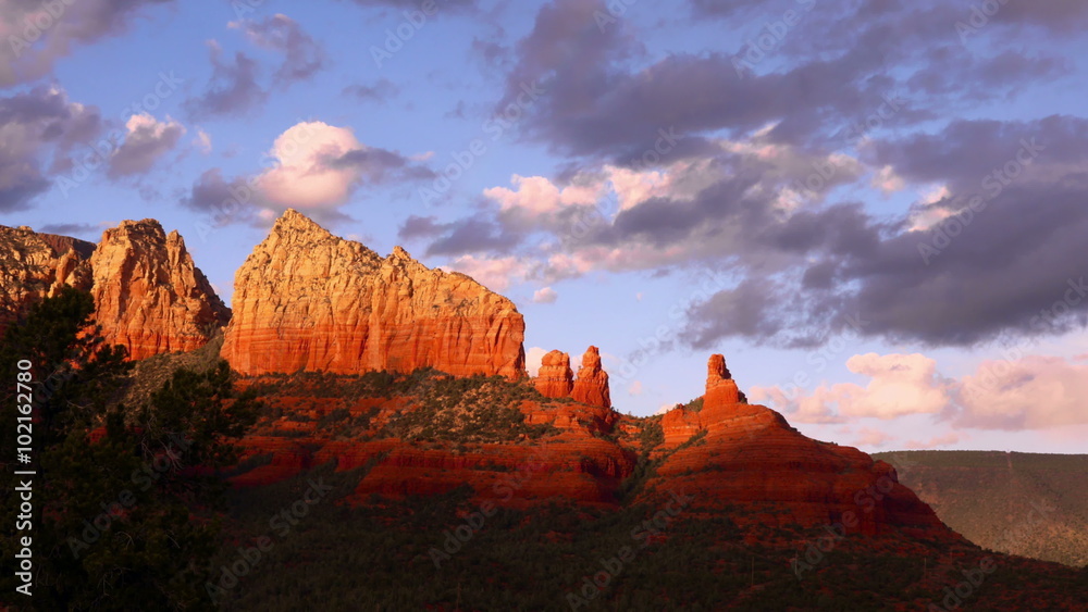 Sedona, Arizona Rock Formation, Zoom in time-lapse. Stock Video | Adobe ...
