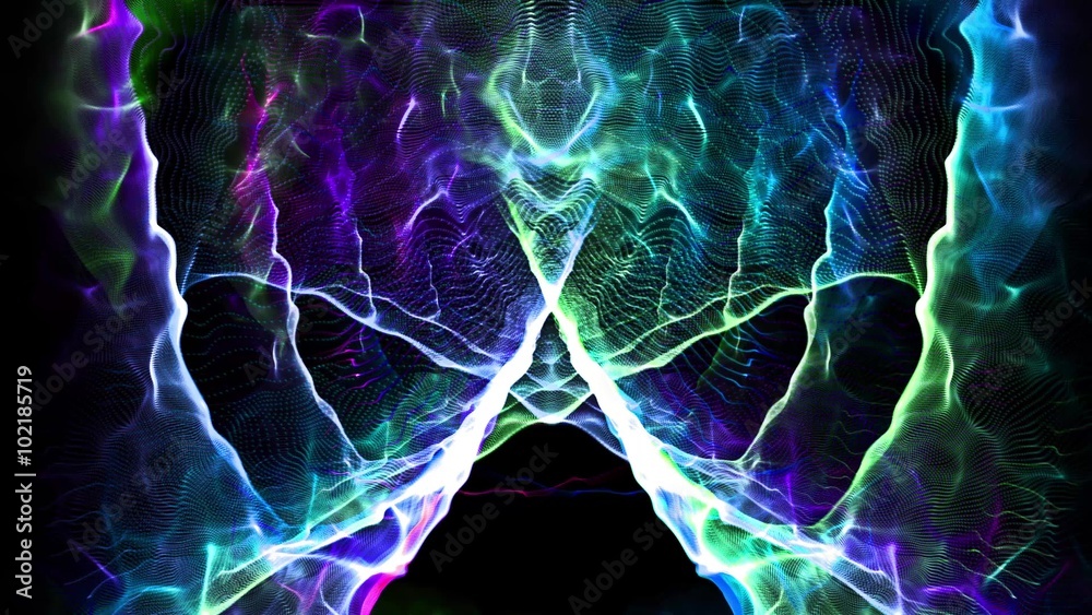 Seamless loop abstract animation electrical neuro nervous system in ...