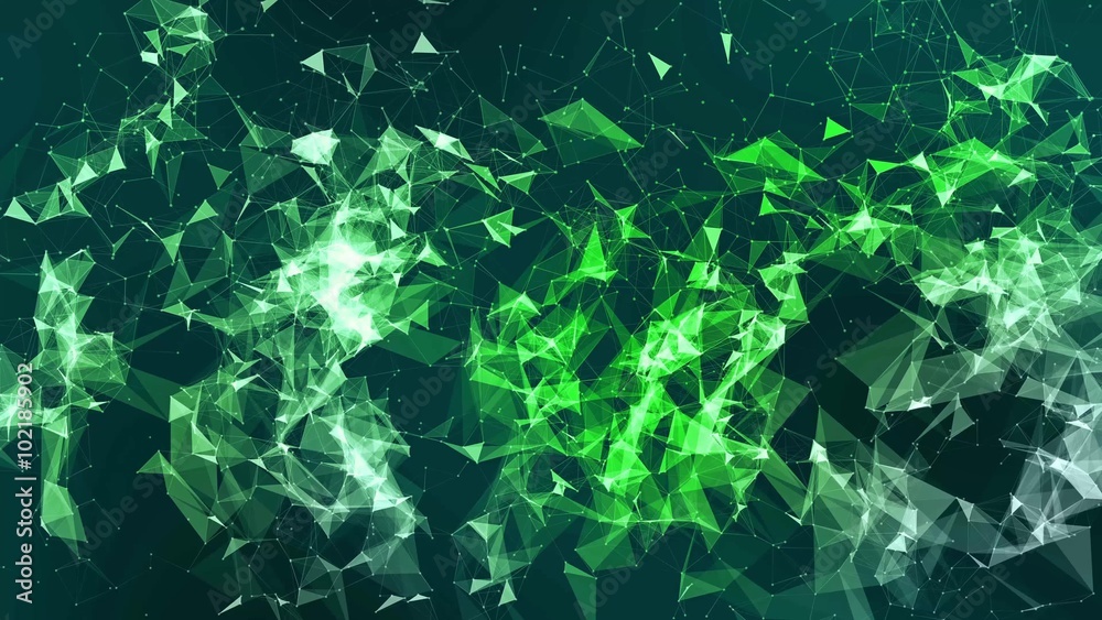 Seamless Animation 3d abstract colorful geometric triangular polygon ...