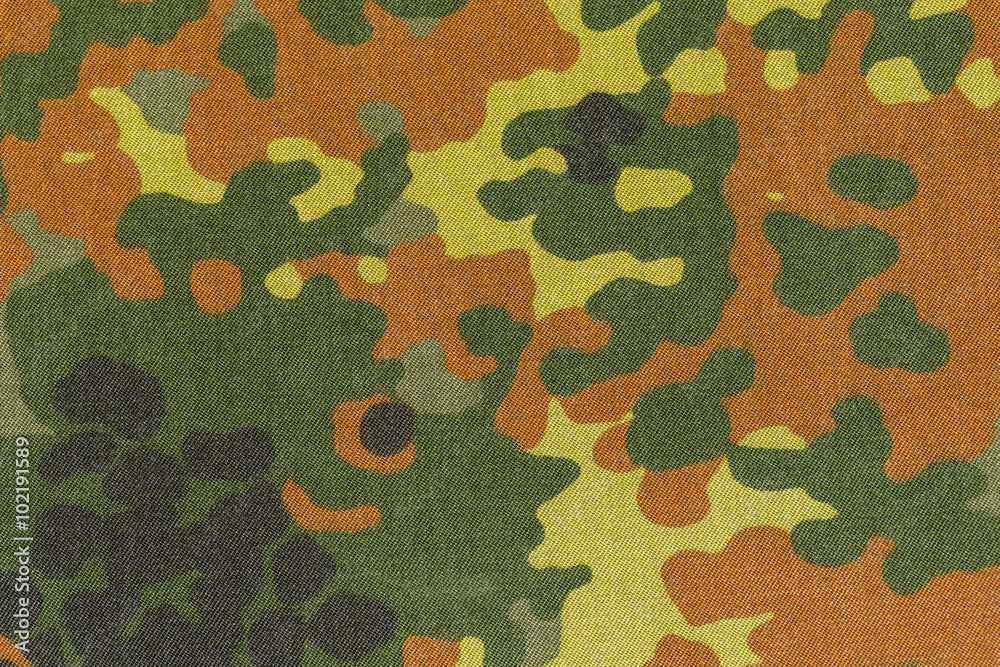 German military flecktarn camouflage fabric texture background Stock ...