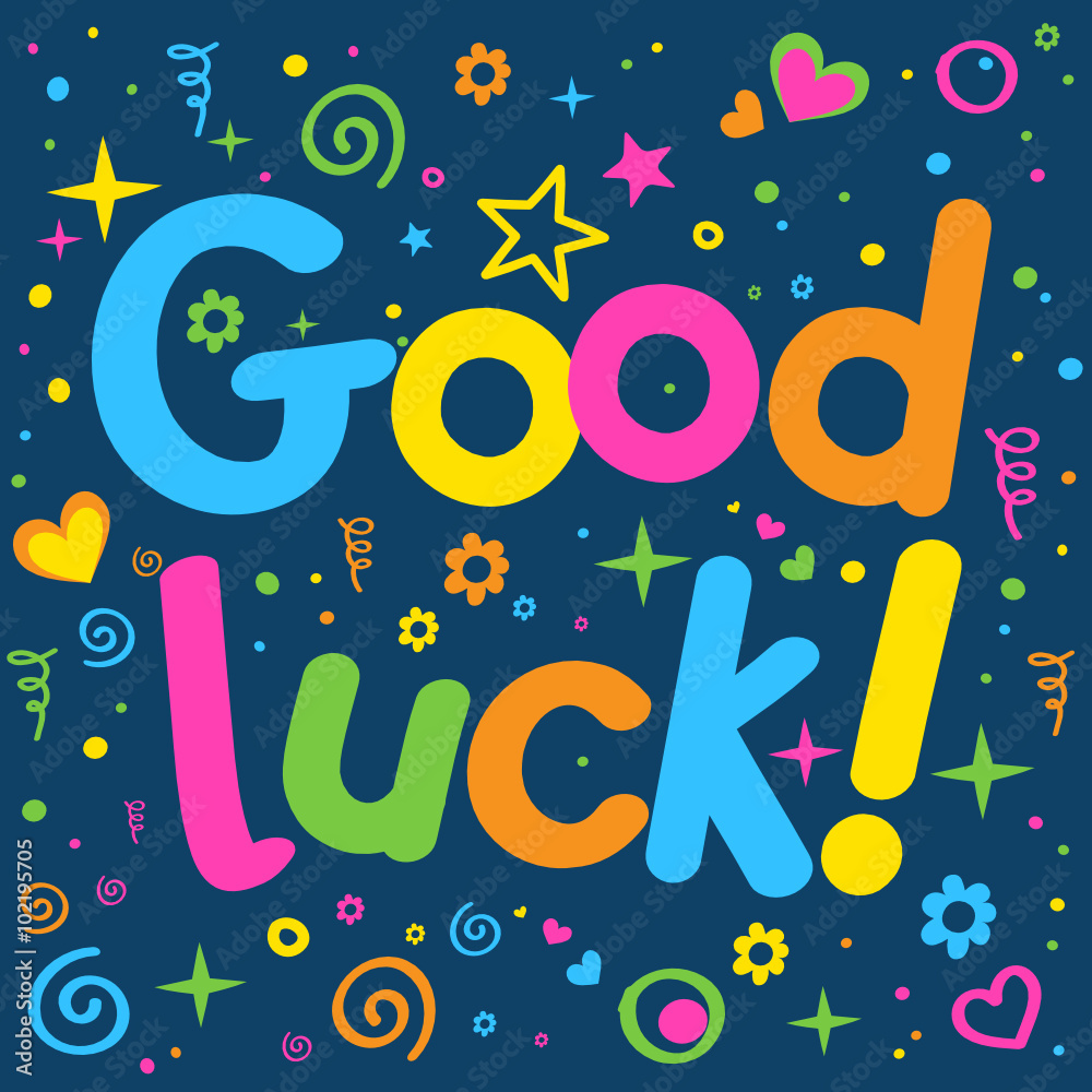 GOOD LUCK! Card Stock Vector | Adobe Stock