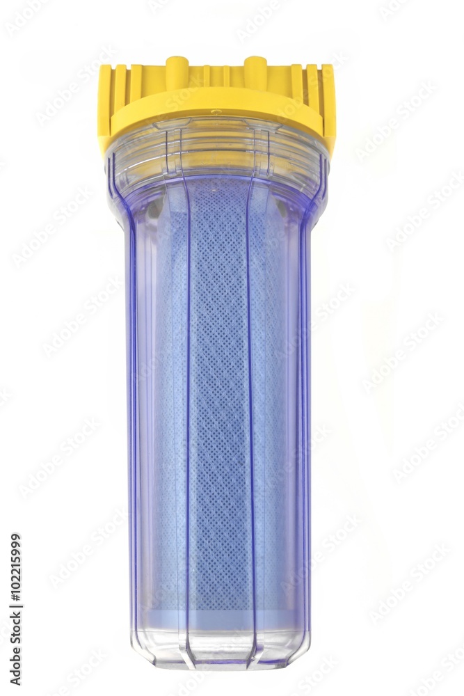 Sediment Water Filter Cartridge In Transparent Plastic Container Stock ...