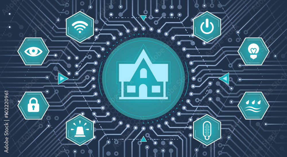 Smart House Concept. Infographical/presentational template as graphic ...