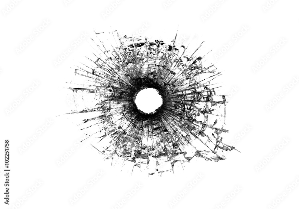Bullet hole isolated Stock Photo | Adobe Stock
