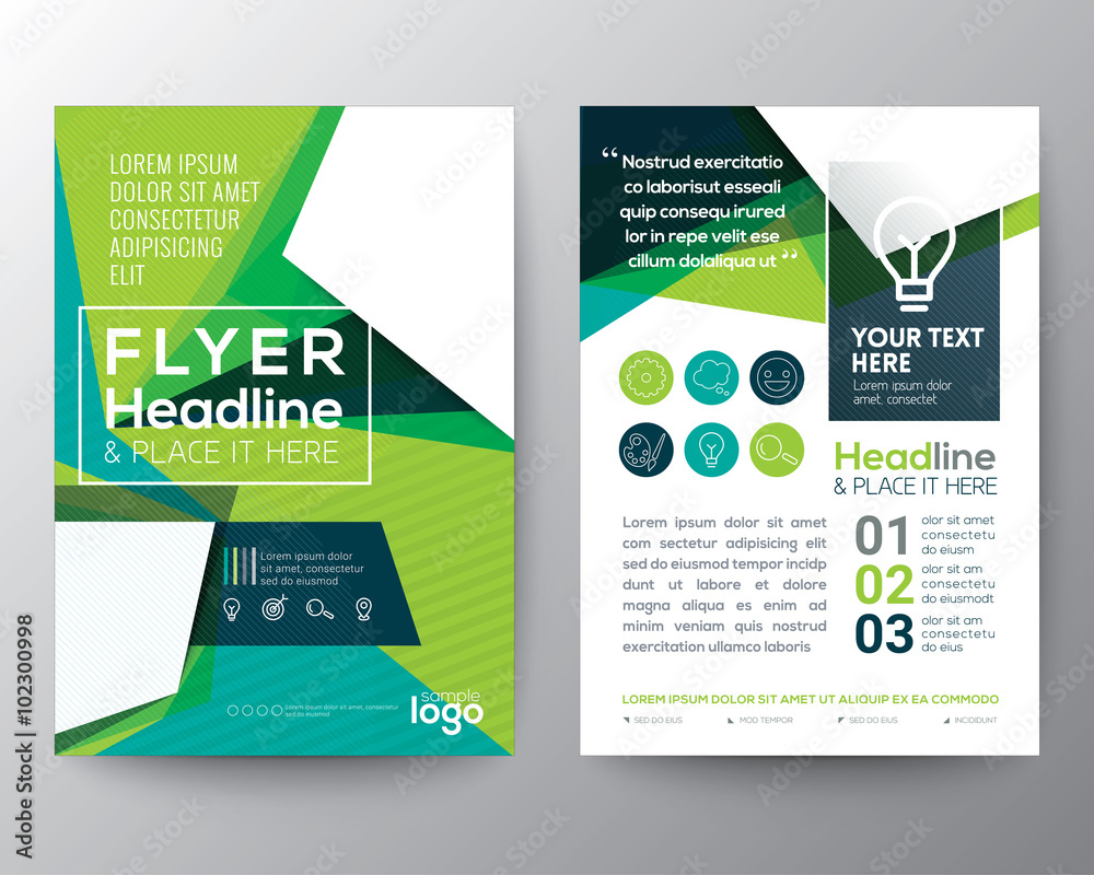 Abstract Triangle shape Poster Brochure Flyer design Layout vector ...