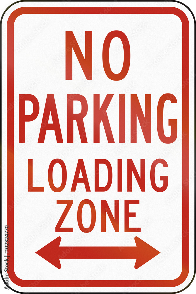United States MUTCD regulatory road sign - No parking Stock Photo ...