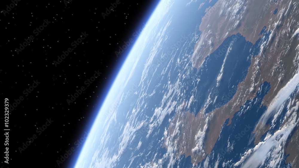 Flying Over The Earth. 3D Animation. Loop. Ultra HD. 3840x2160. vídeo ...