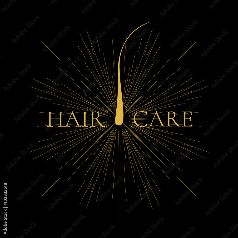 Vector illustration of a hair bulb with light burst and rays. Hair ...