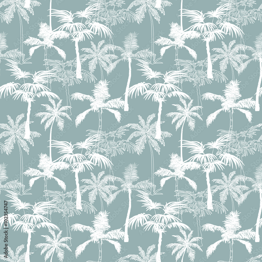 Vector Palm Trees California Grey Texture Seamless Pattern Surface ...