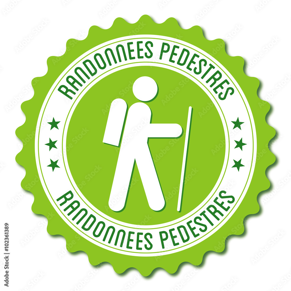 Vetor de Logo randonnées pédestres. do Stock | Adobe Stock