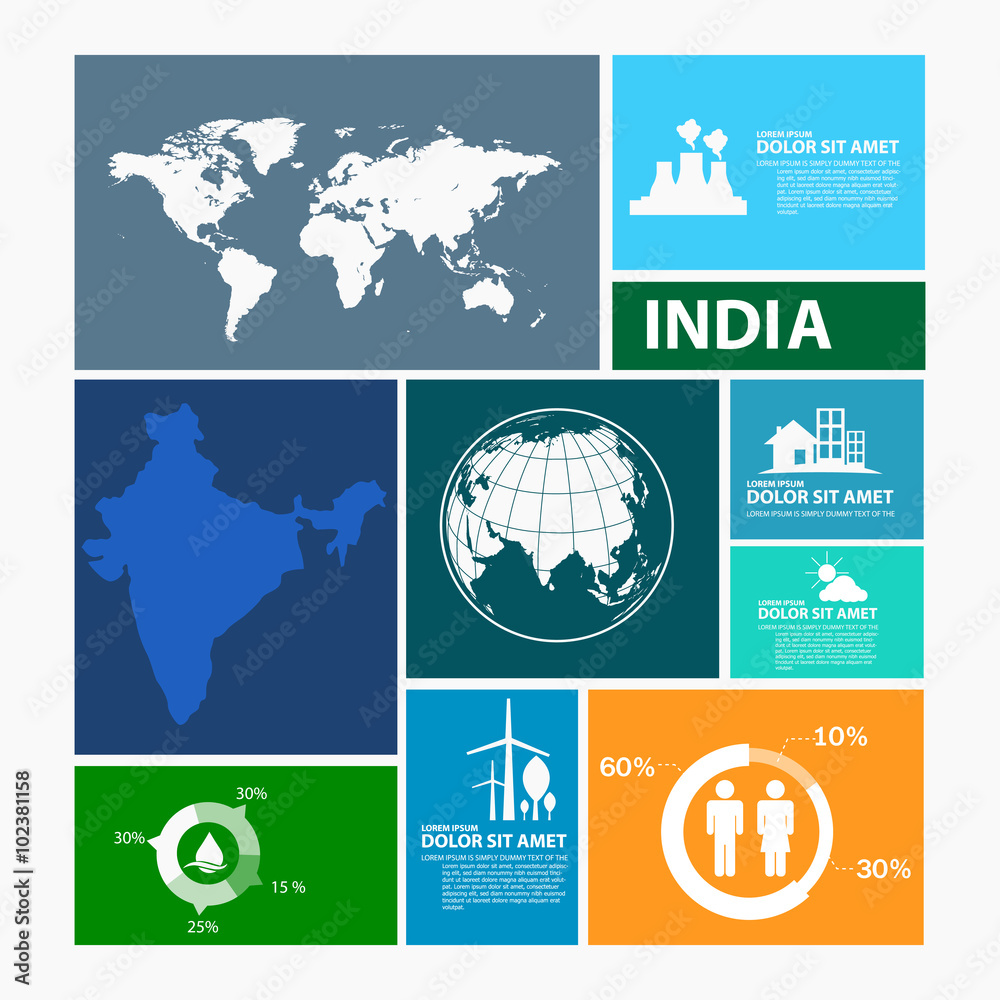 india map infographic Stock Vector | Adobe Stock