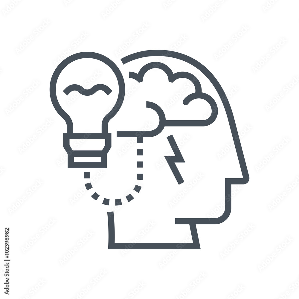 Brain power icon Stock Vector | Adobe Stock