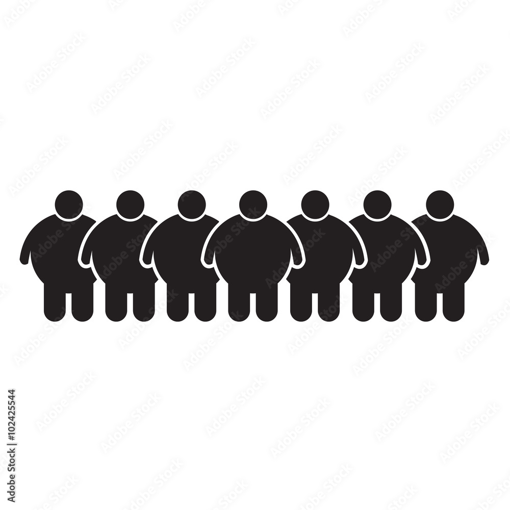 Fat People Icon Illustration design Stock Vector | Adobe Stock
