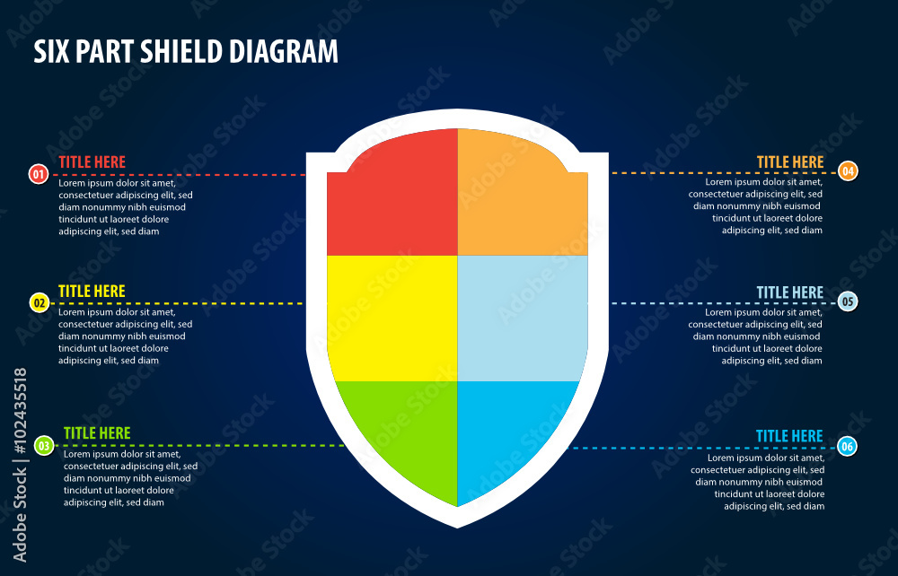 Vetor do Stock: Shield Infographic | Adobe Stock