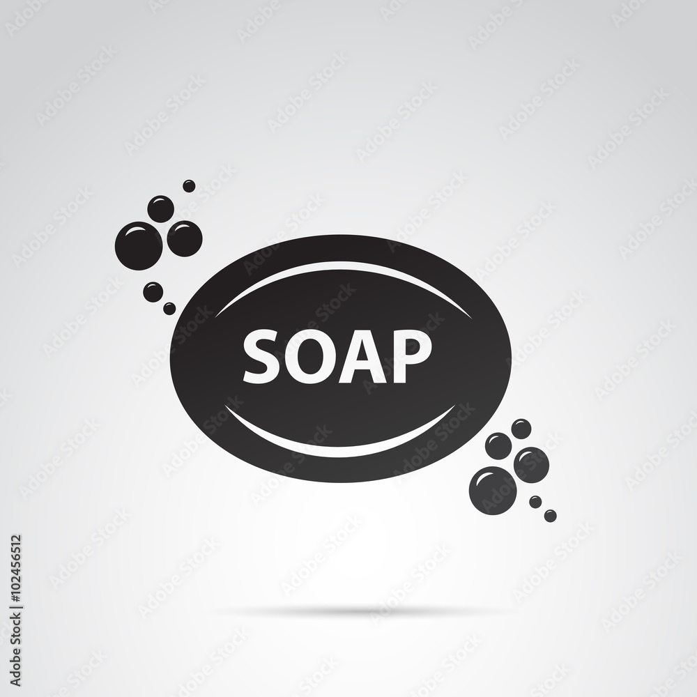 Soap icon isolated on white background. Vector art. Stock Vector ...