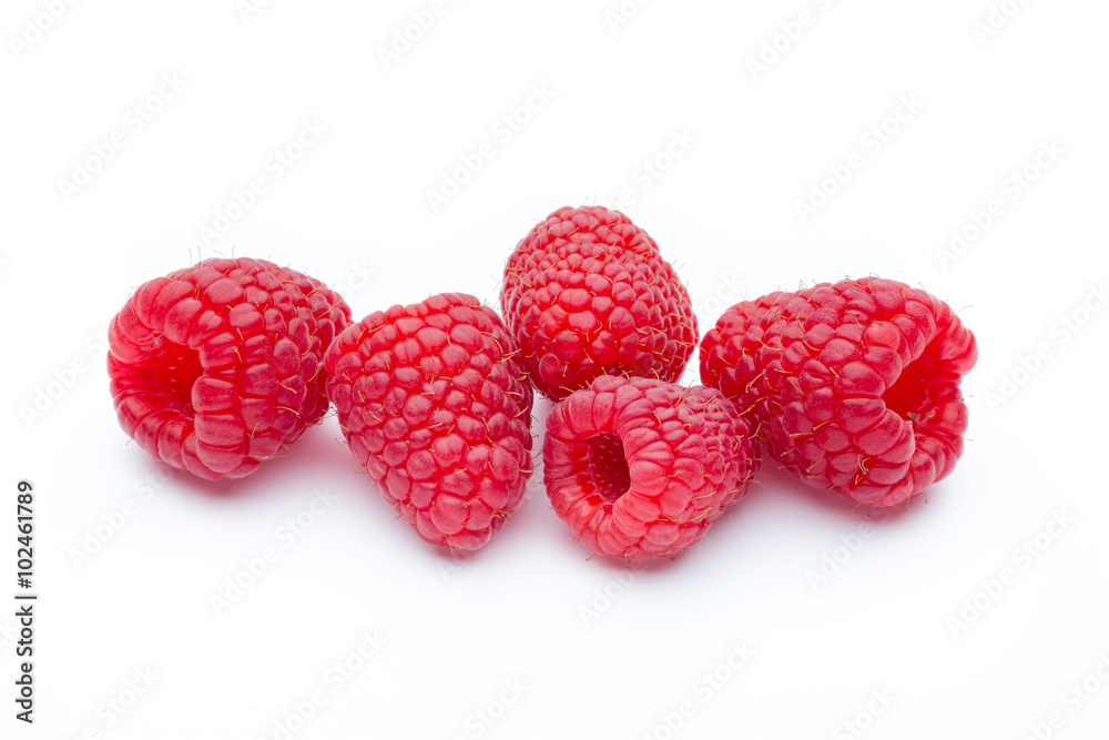 Raspberry isolated on the white background. Stock Photo | Adobe Stock