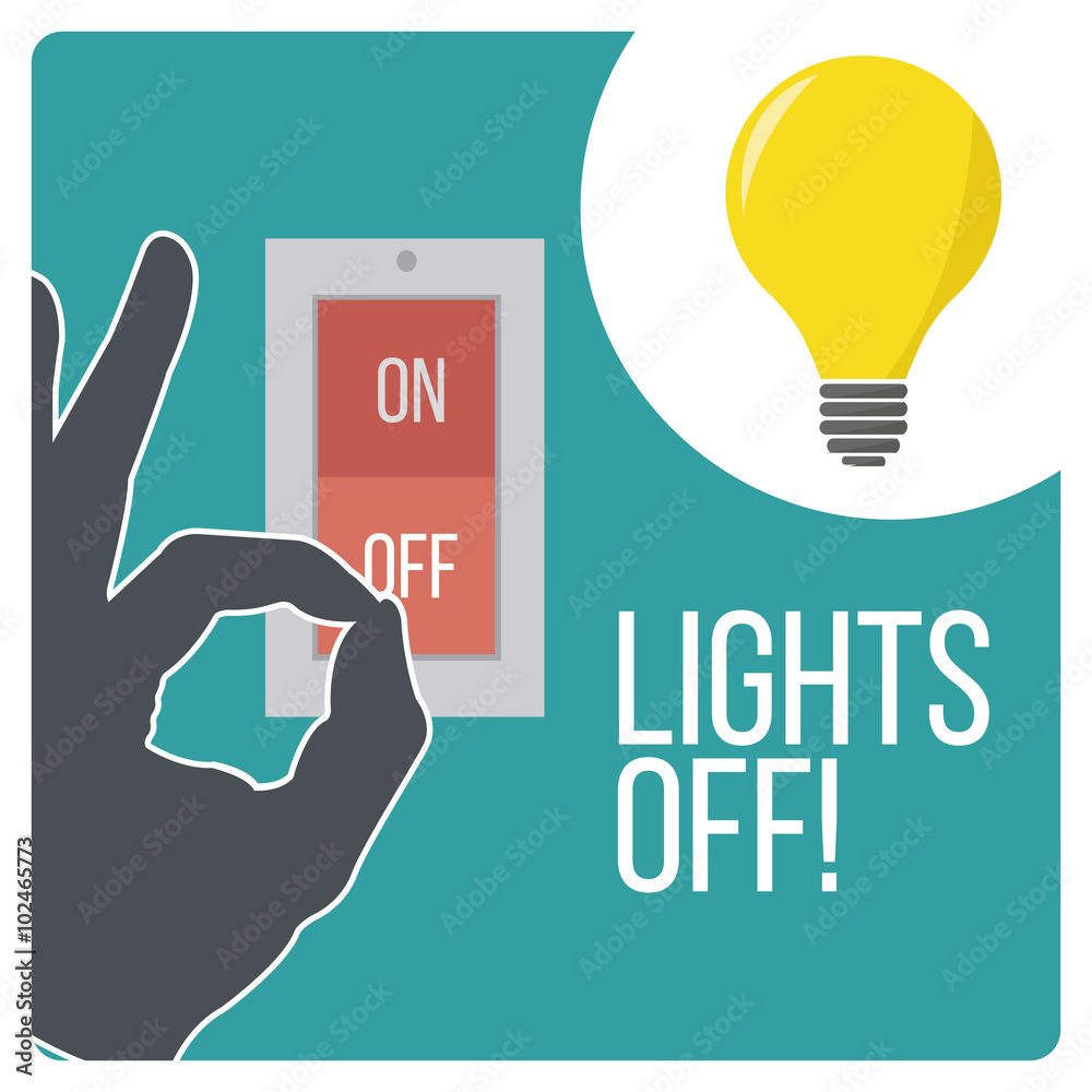 lights off design switch and devices vector de Stock | Adobe Stock