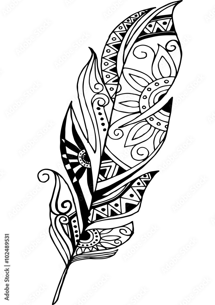 Tribal Feather Vector