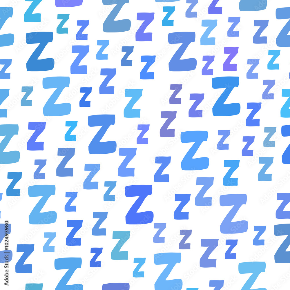 Seamless pattern with cartoon letters z. Good night! Stock Vector ...