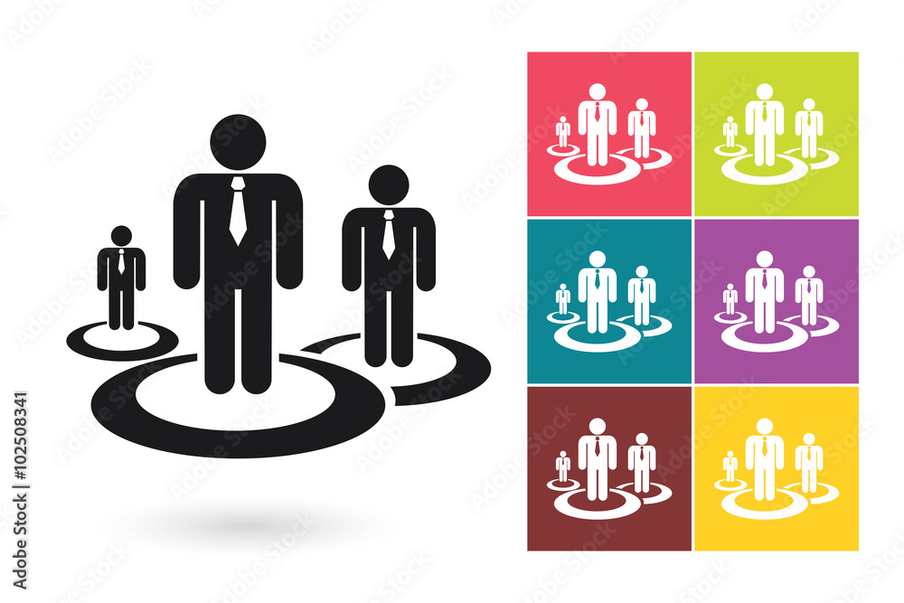 Human resources management vector icon or human resources symbol. Human ...
