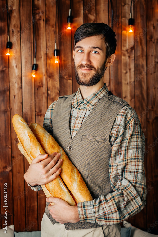 Guy Baker. Hipster beard Stock Photo | Adobe Stock