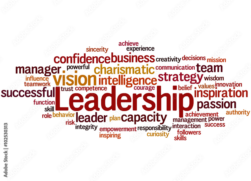 Leadership, word cloud concept Stock Illustration | Adobe Stock