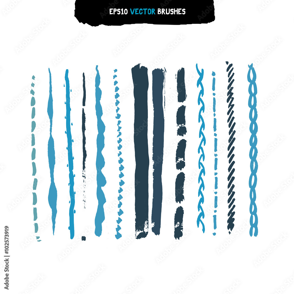 vector brush stroke collection Stock Vector | Adobe Stock