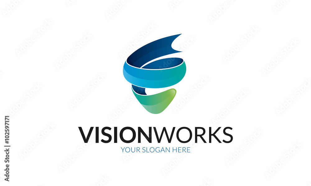 Vision Works Logo Stock Vector | Adobe Stock