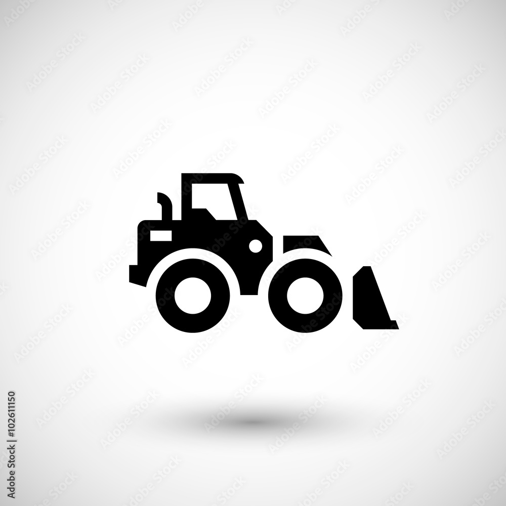 Wheel loader icon Stock Vector | Adobe Stock