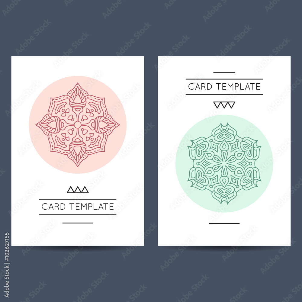 Set of two card template designs, perfect for brochure covers, leaflets ...