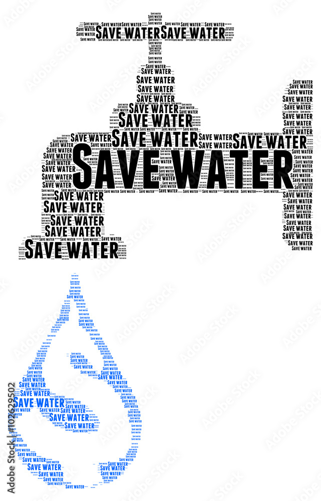 Save water word cloud concept Stock Illustration | Adobe Stock