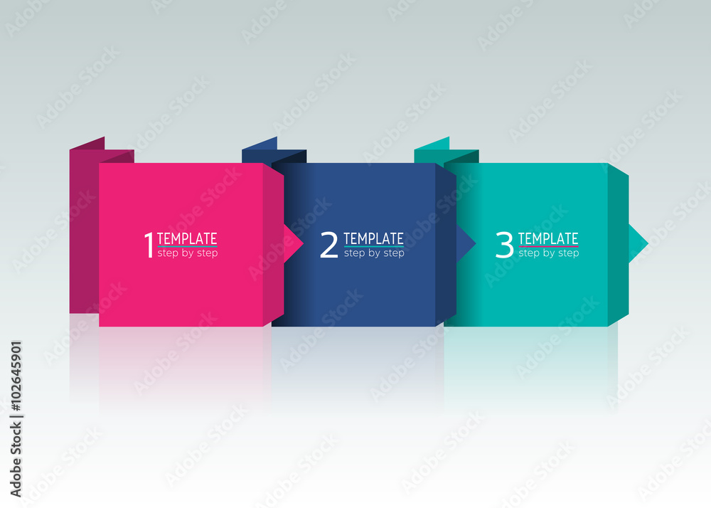 3 step chart, template, scheme, tab. Infographic step by step graphic ...