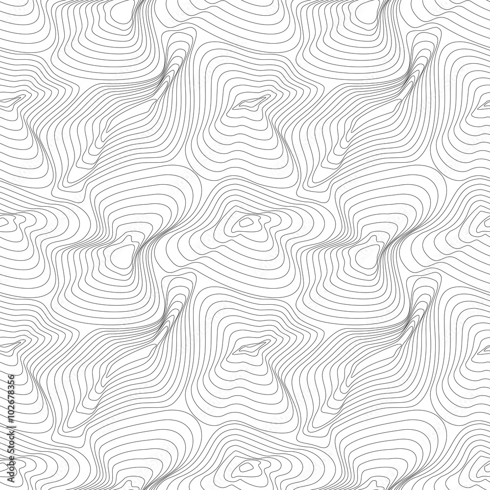 Seamless ripple pattern. Stylish curved lines background. Trendy cell ...
