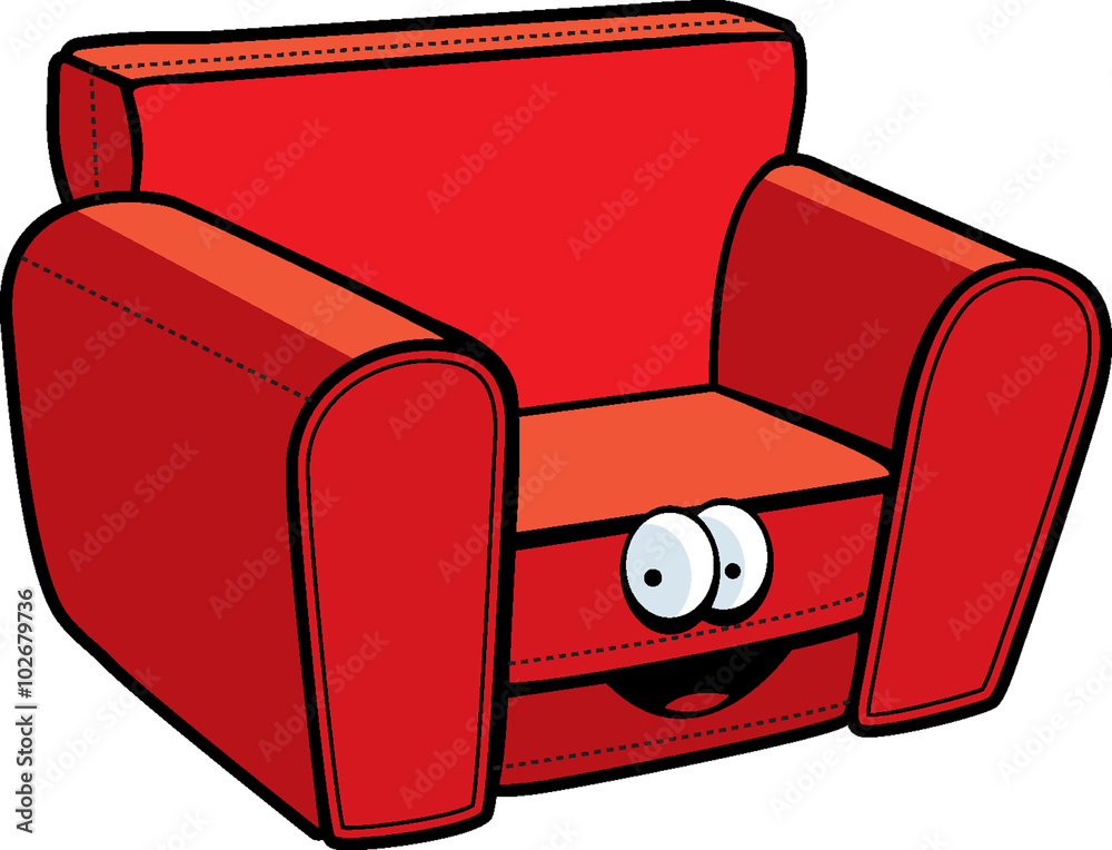 Cartoon Chair Stock Vector | Adobe Stock