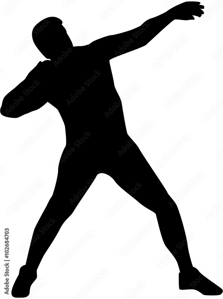 Shot put silhouette Stock Vector | Adobe Stock
