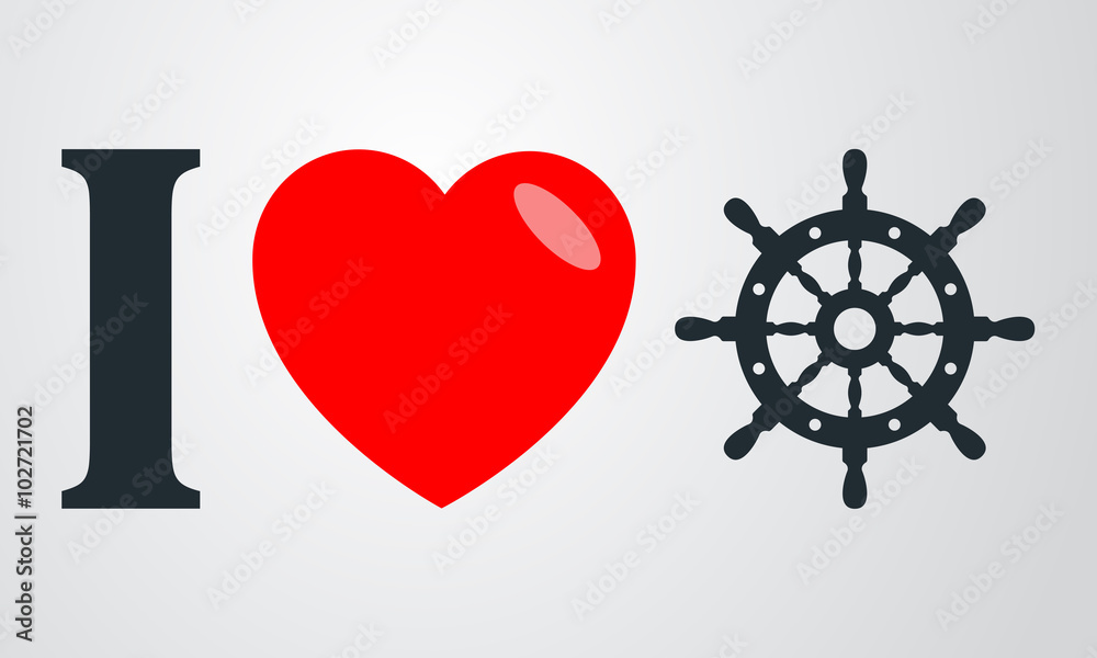 Icono plano i love timon en fondo degradado Stock Vector | Adobe Stock