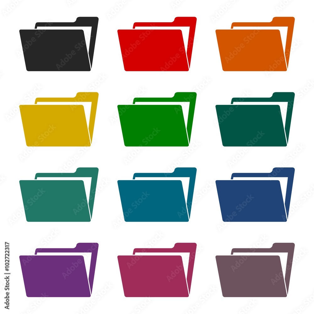 File, folder icons set Stock Vector | Adobe Stock