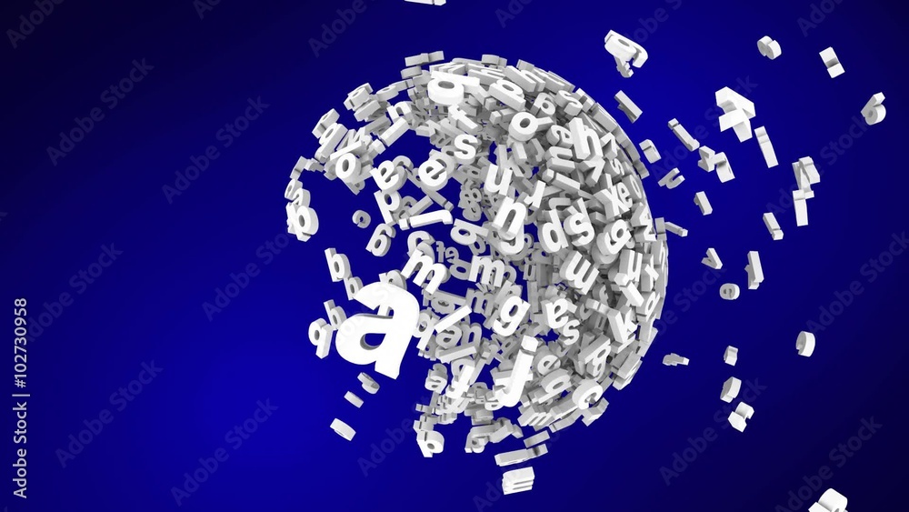 Letter Ball Sphere 3d Alphabet Animation Stock Video | Adobe Stock