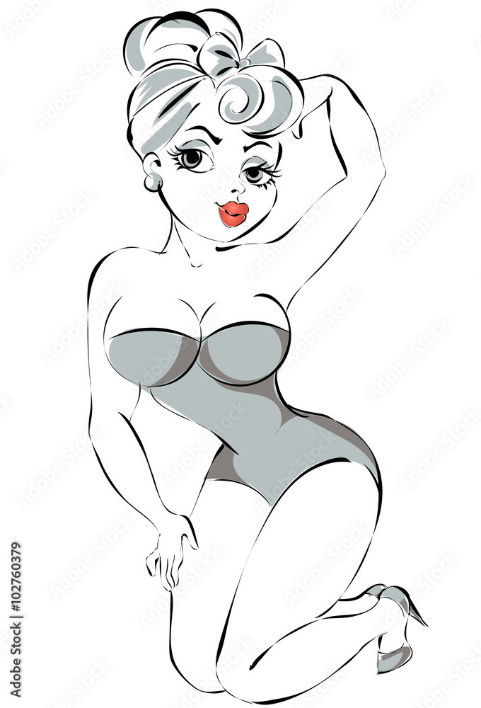 Sexy Pin Up Drawing