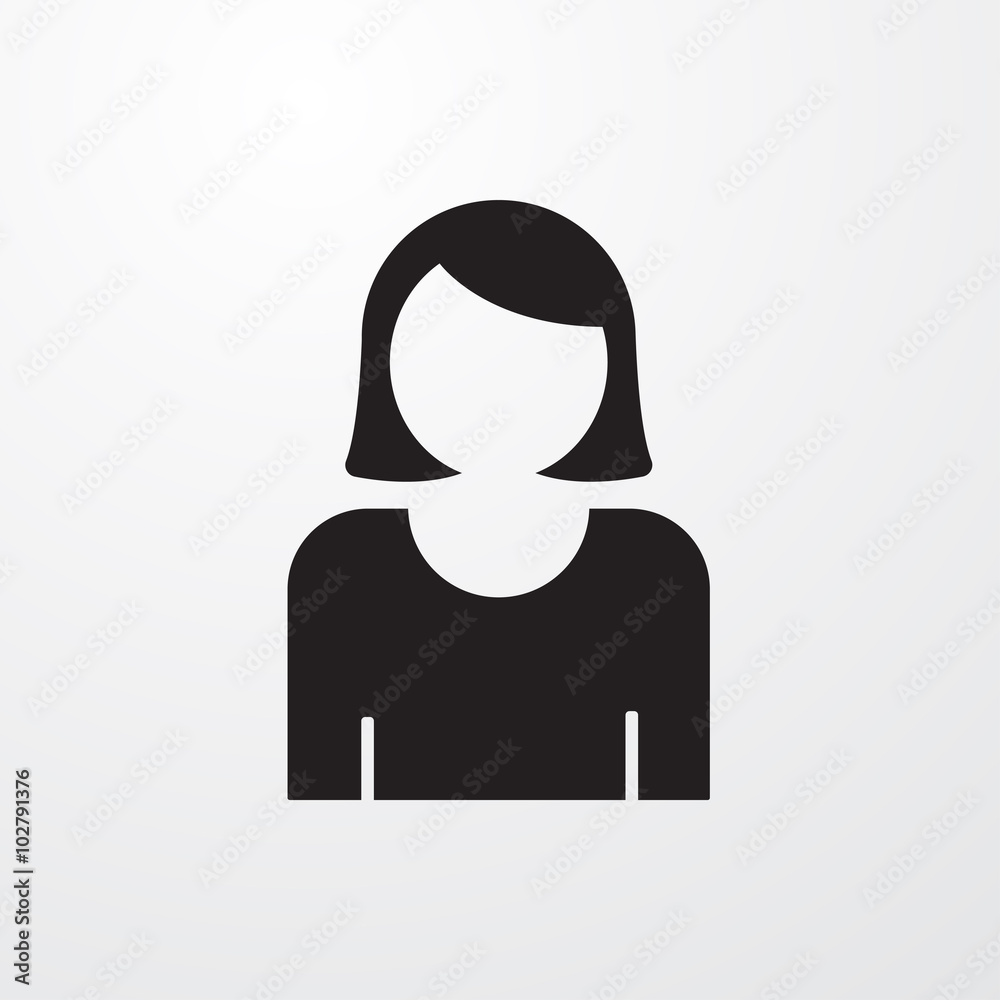 Female user avatar icon for web and mobile. Stock Vector | Adobe Stock