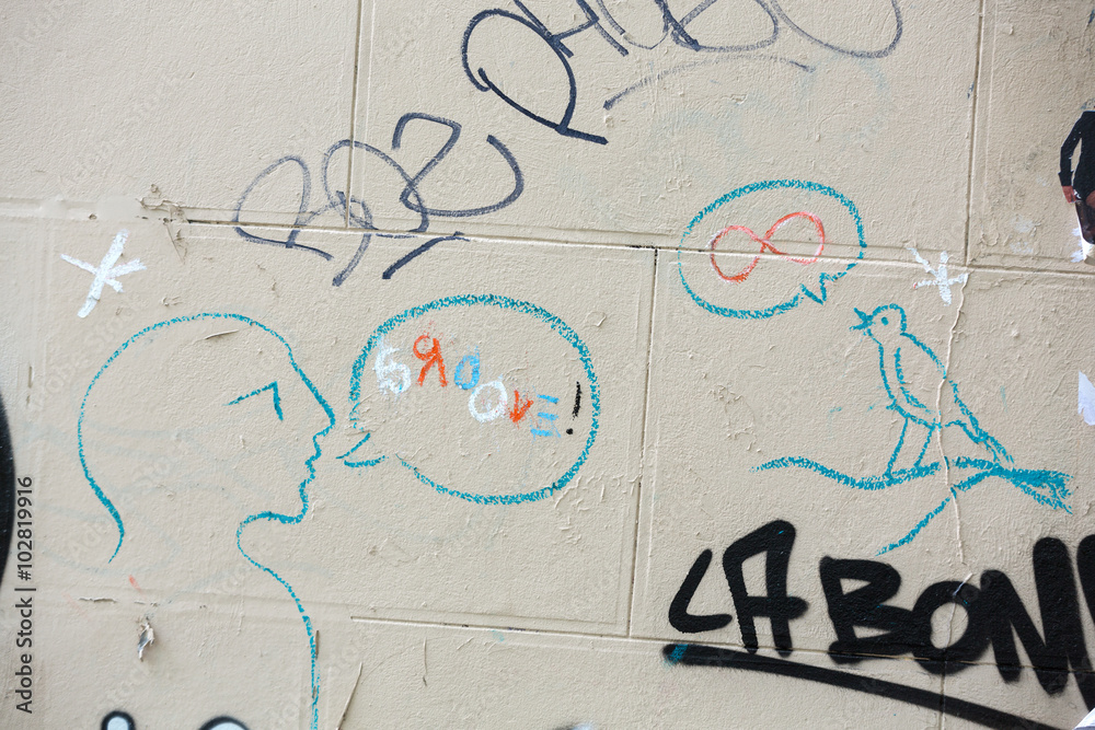 Street art in Paris France . Paris is the perfect place to walk in the ...