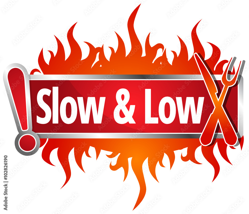 Slow & low Stock Vector | Adobe Stock