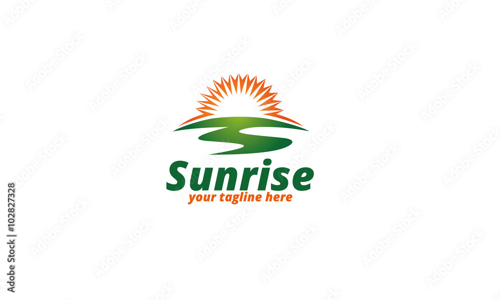 Sunrise Logo Icon Stock Vector | Adobe Stock