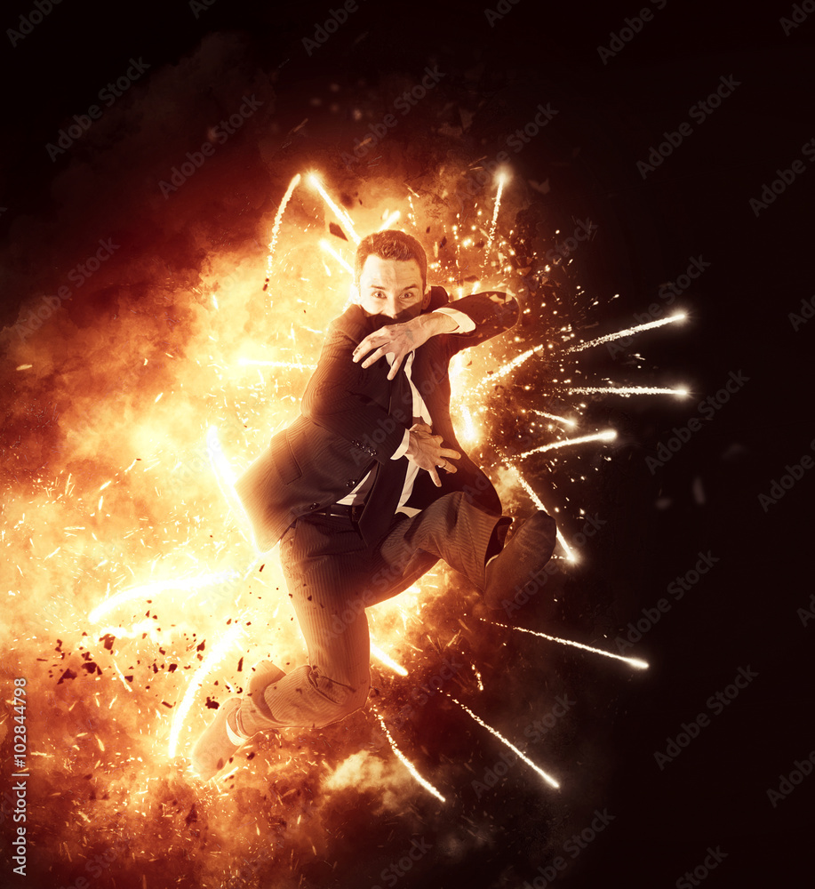 Businessman showing power, energy and ambition Stock Photo | Adobe Stock