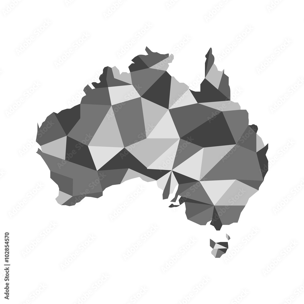 map of australia map concept vector polygon Stock Illustration | Adobe ...